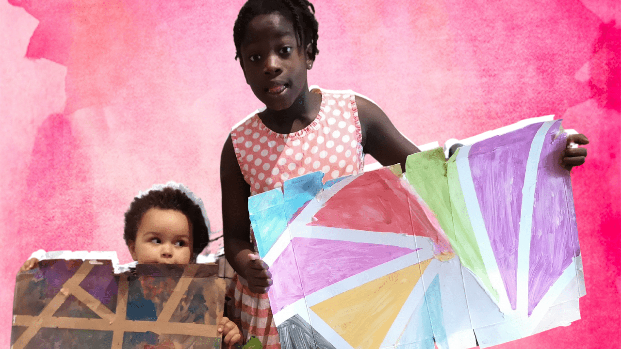 How to make a plastic pattern painting - Sarura Kids